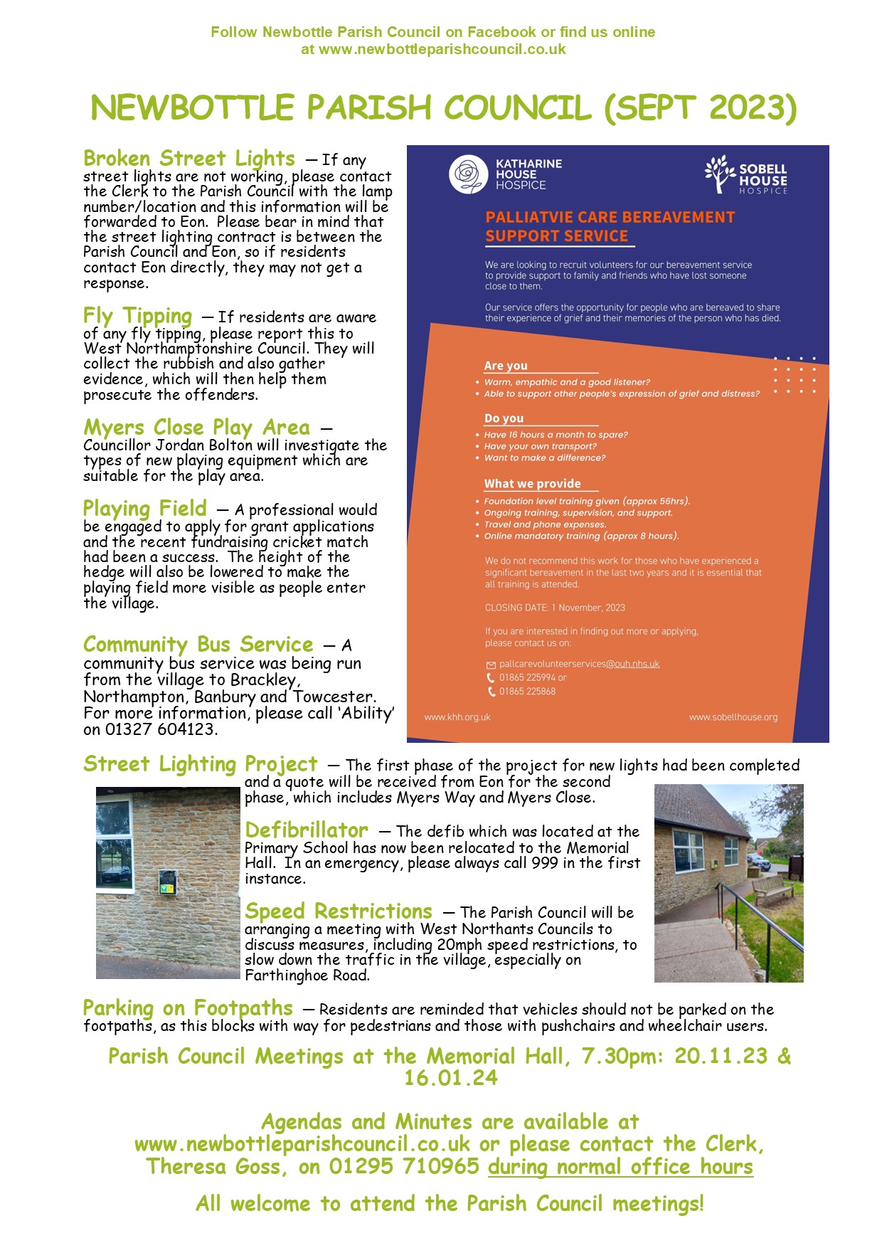 Newbottle Parish Council - News Story